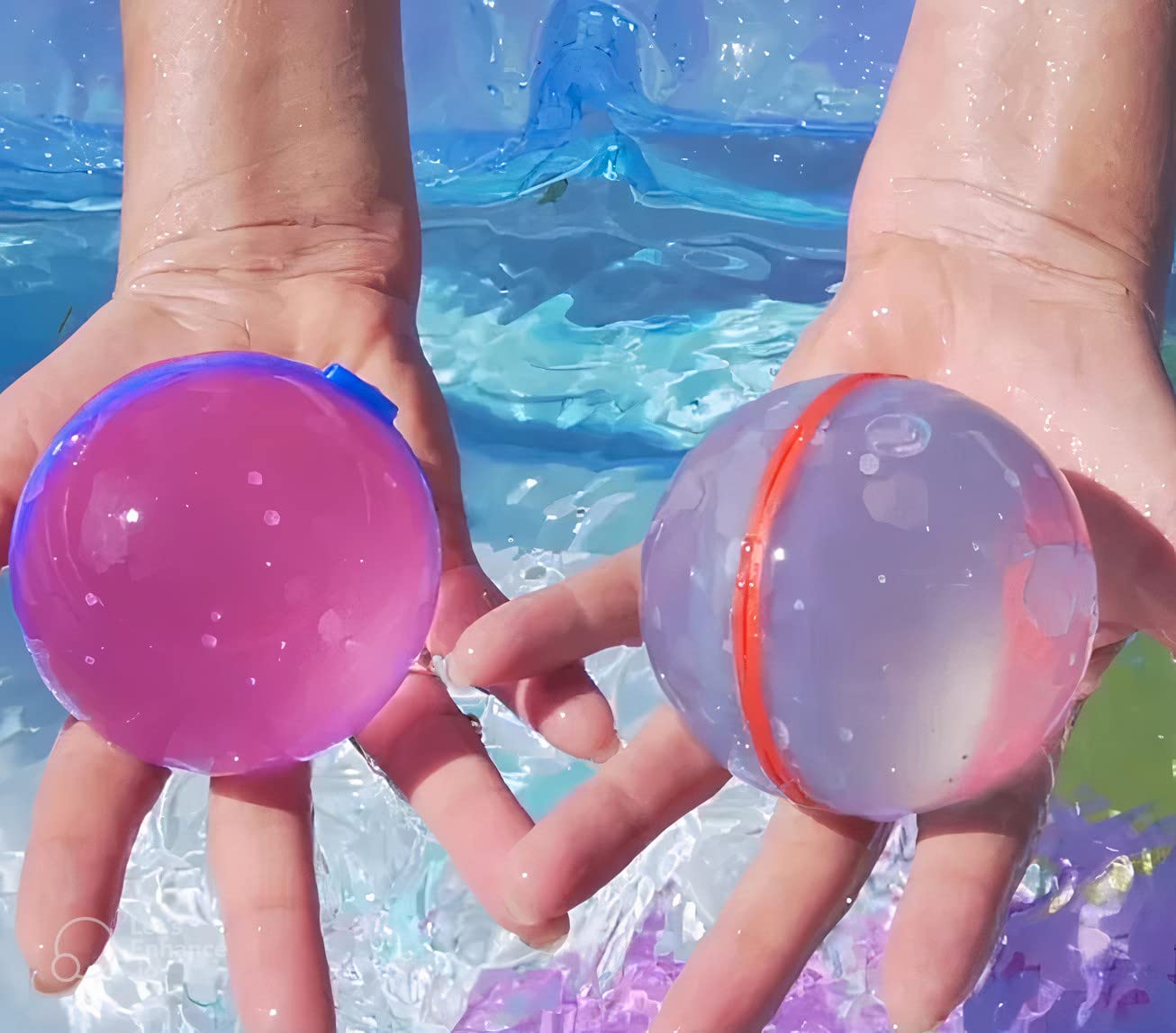 Summer Special: (5pcs) Reusable, Eco-friendly Water Balloons for Adults and Kids, Quick Fill and Self Sealing Party Balls, Multicolor