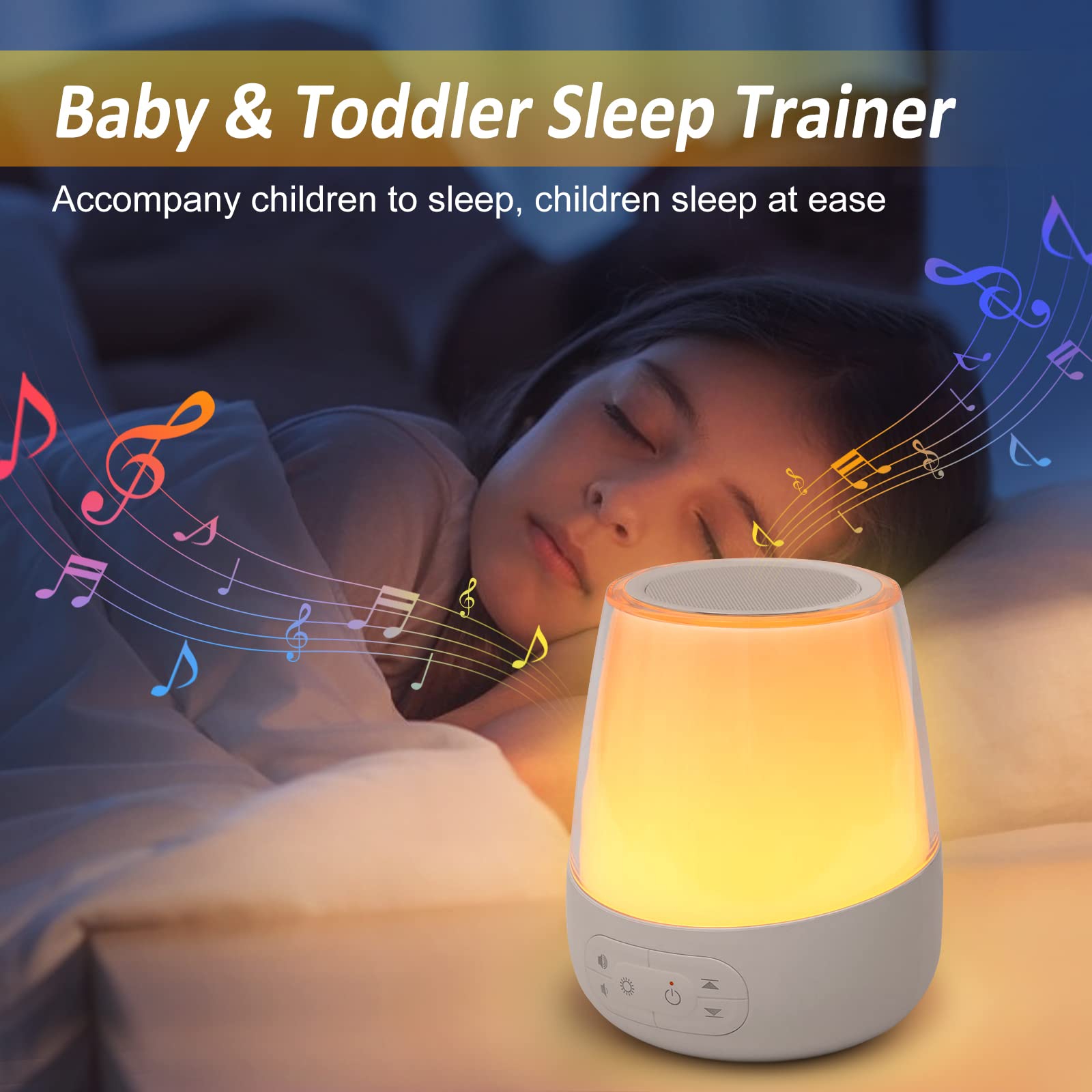 Siabema Baby Sound Machine, White Noise Machine Night Light for Toddler Sleep Trainer, 20 Soothing Sounds, Timer & Memory Function for Nursery, Kids & Toddler Bedroom
