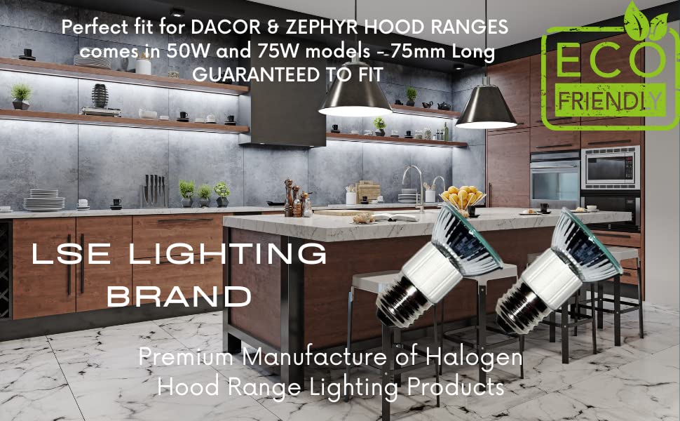 Package of 2 Light Bulbs, Z0B0011 50W JDR E27 75mm Range Hood Appliance Lamps