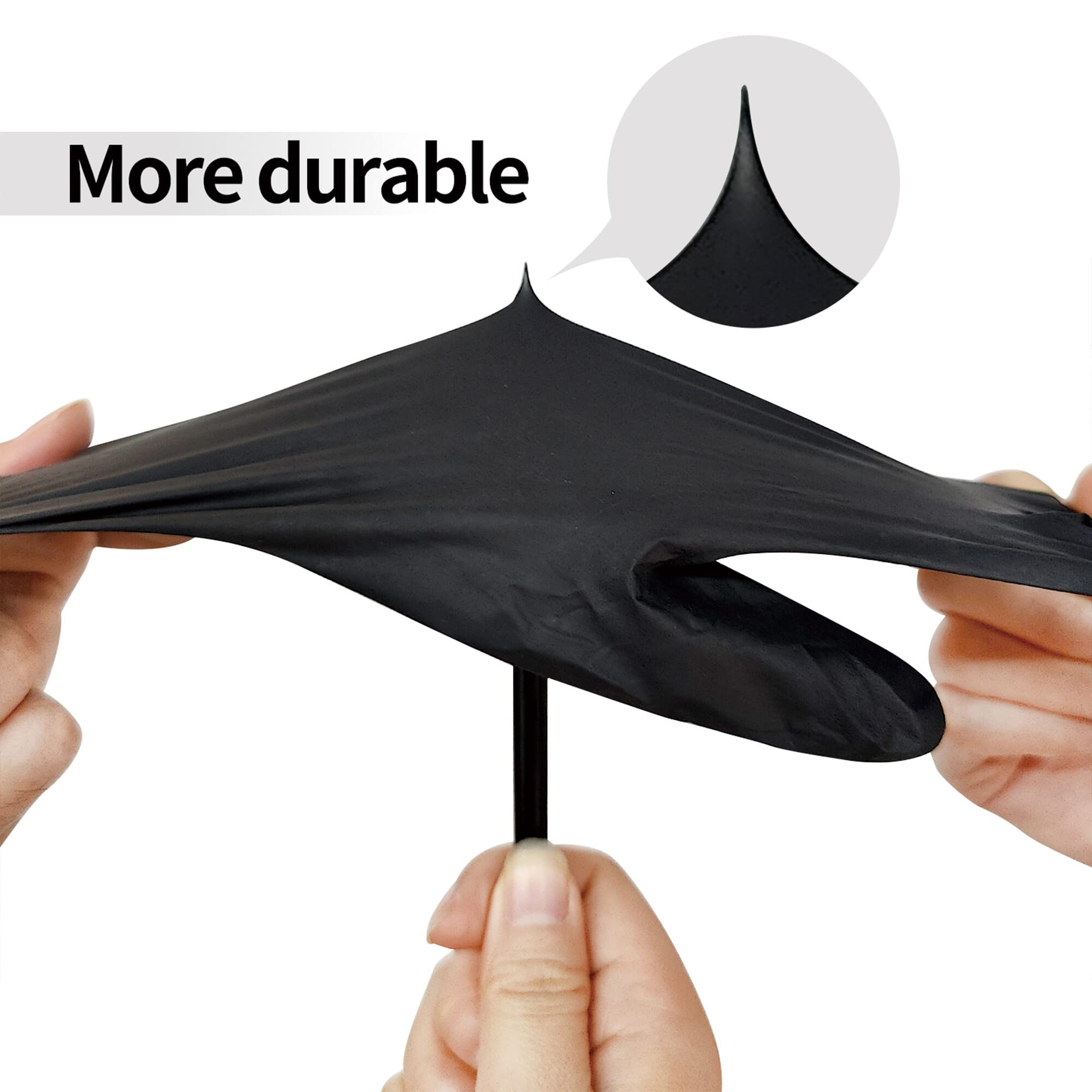 Purism Black Nitrile Gloves, 4mil, Size X-Large, 100 Pcs, Powder-free Latex free