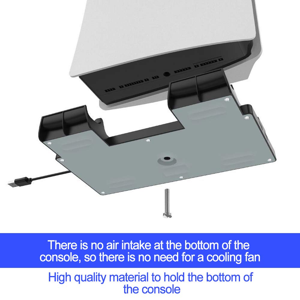 Vertical Stand for PS5 Console and Playstation 5 Digital Edition, Zamia Magnetic Suction Charging Station Dock with Dual Controller Charger Ports for PS5 and DualSense