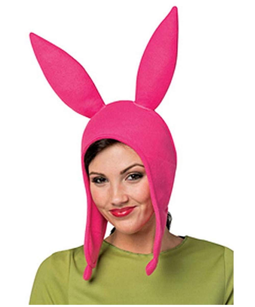 Springcmy Bob's Burgers Louise Rabbits Ear Fleece Bunny Pink Floppy Ears Hat Halloween Christmas Costume Cap Hat