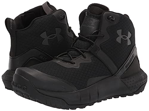 Under Armour Men's Micro G Valsetz Zip Mid Military and Tactical Boot, Black (001)/Black, 11 M US