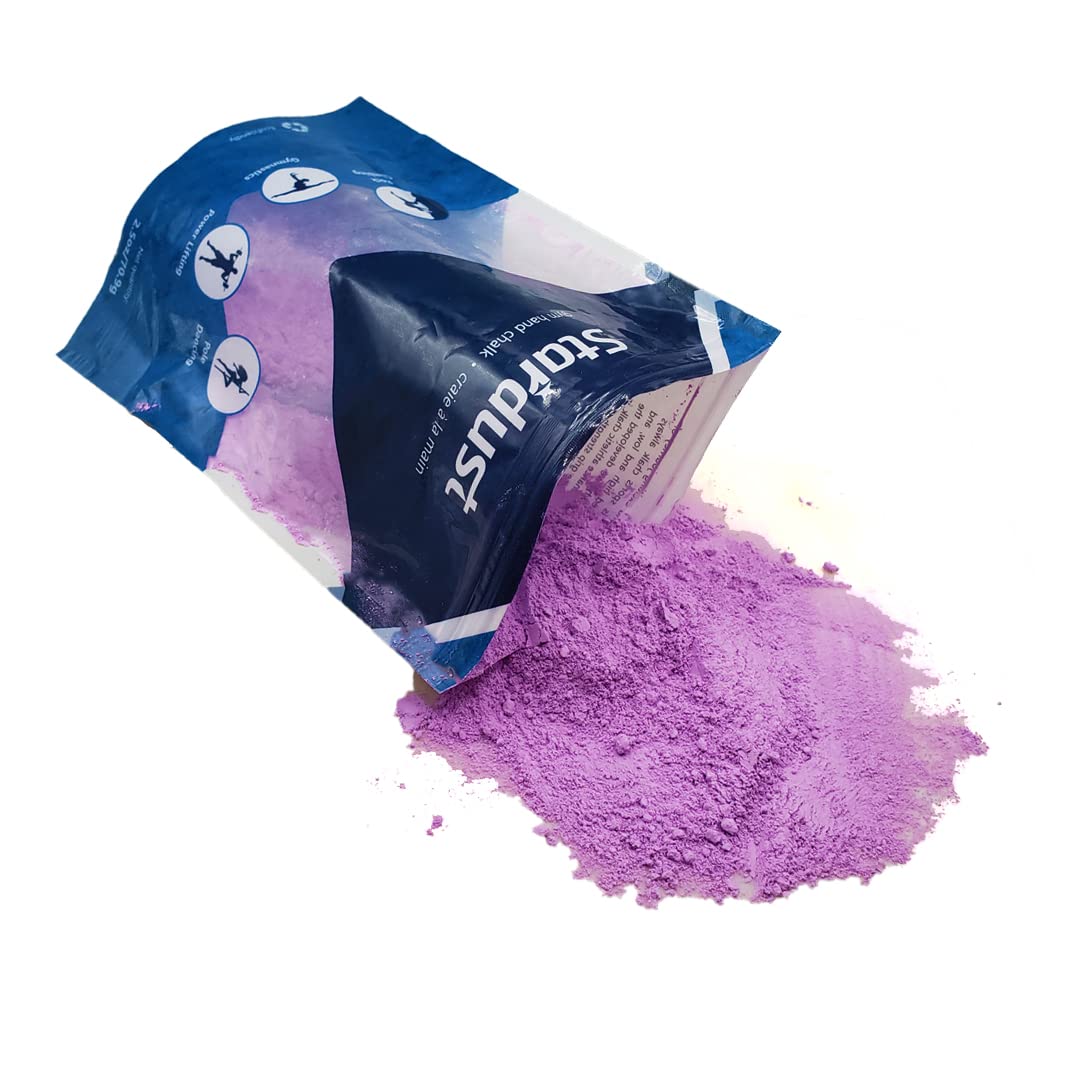 Stardust Hand Chalk 2.5oz Fine Powder| Made from Magnesium Carbonate Best for Rock Climbing, Gymnastics, Power Lifting, Crossfit and Pole Dancing Hand Chalk (Purple)