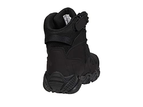 Thorogood Crosstrex 6 Waterproof Side-Zip Tactical Hiking Boots for Men - Lightweight Premium Leather and Breathable Nylon with BBP Membrane and Traction Outsole, Black/Grey - 14 W US