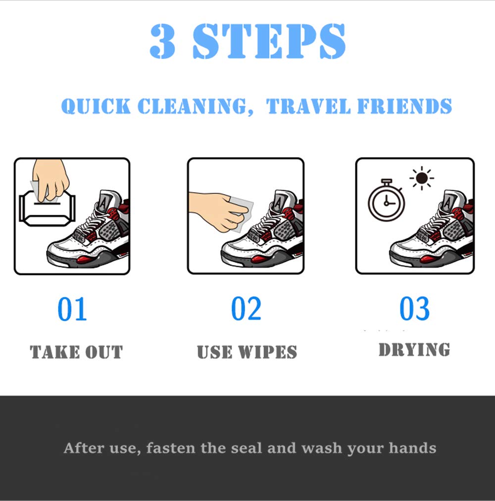 TUUFUN Sneaker Wipes Cleaner - Professional Travel Disposable Shoe Wipes, You Need a Better Wipes to Keep Your Sneakers Tidy (2)
