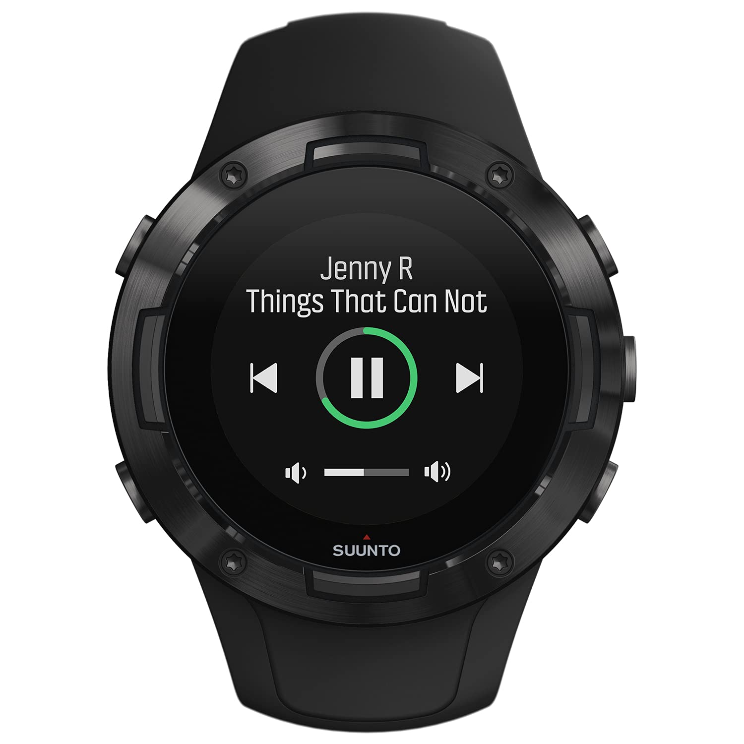 Suunto 5 Lightweight and Compact GPS Sports Watch with 24/7 Activity Tracking and Wrist-Based Heart Rate, All Black, One Size, Strap