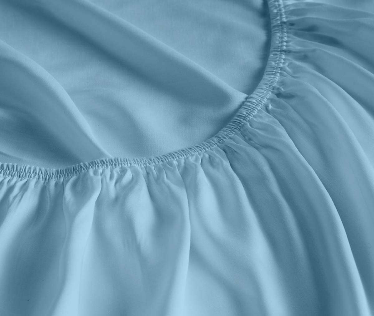Split King Sheets For Adjustable Bed,Sheets Set with 2 Twin-XL Fitted Sheets,Split King Sheets 5 Pcs , 100% Brushed Microfiber Split Bed Sheets to fit upto 16"Deep Twin XL Mattress (Light Blue)