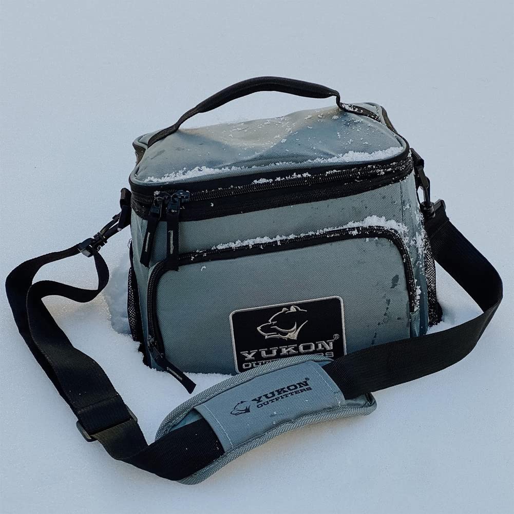 Yukon Outfitters Camping Travelling EDC Everyday Carry Drink Food 8 Cans Lunch Cooler, Gray/Black
