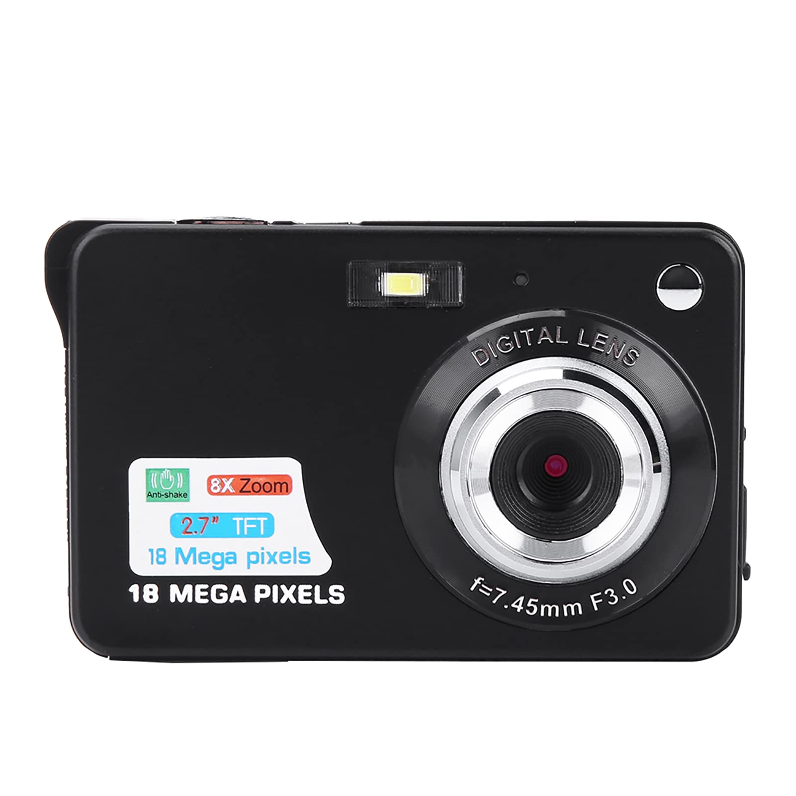 Silver Camera,Decent Camera for Photography,Childrens Camera 2.7 Inch Sn 1080P Hd Children Toy Digital Video Camera Kids with Battery Silver (Bliack)