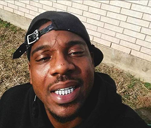 TOPGRILLZ Bottom Grills for Your Teeth Vampire Teeth Gold Diamond Grillz Teeth Iced out 18K Gold Plated Hip Hop Rapper Costume Extra Molding Bars(Silver 6 Teeth Bottom)