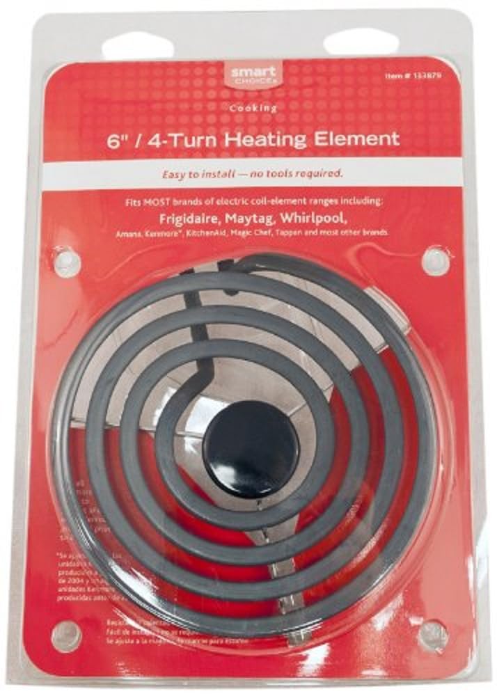 Smart Choice 6-Inch 4-Turn Electric Stove Burner Replacement Surface Element for Electric Coil Oven Ranges, Fits Most
