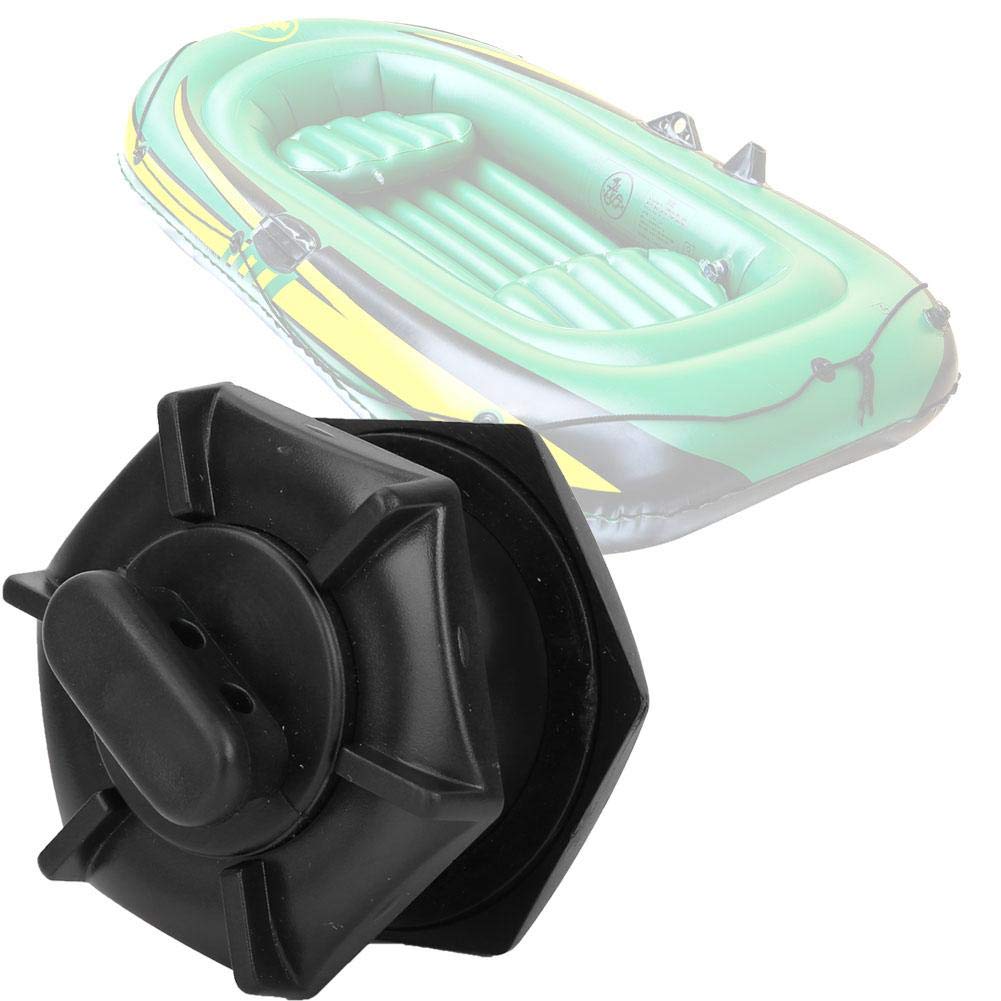 Single Matte Black PVC Drain Valve Long Service Life Easy to Use Plastic Drain Valve for Inflatable Boats Fishing Boat Kayak Accessory