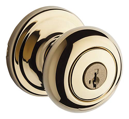 Weiser Troy Polished Brass Entry Lockset ANSI Grade 2 1-3/4 in. - Case of: 1; Each Pack Qty: 1;