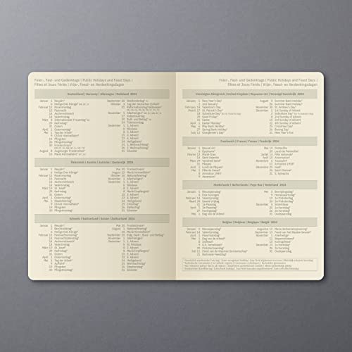 Sigel C2401 Conceptum Weekly Planner 2023/2024, Approx. A5, Approx. A5, Black, Hardcover, 2 Pages = 1 Week, 256 Pages
