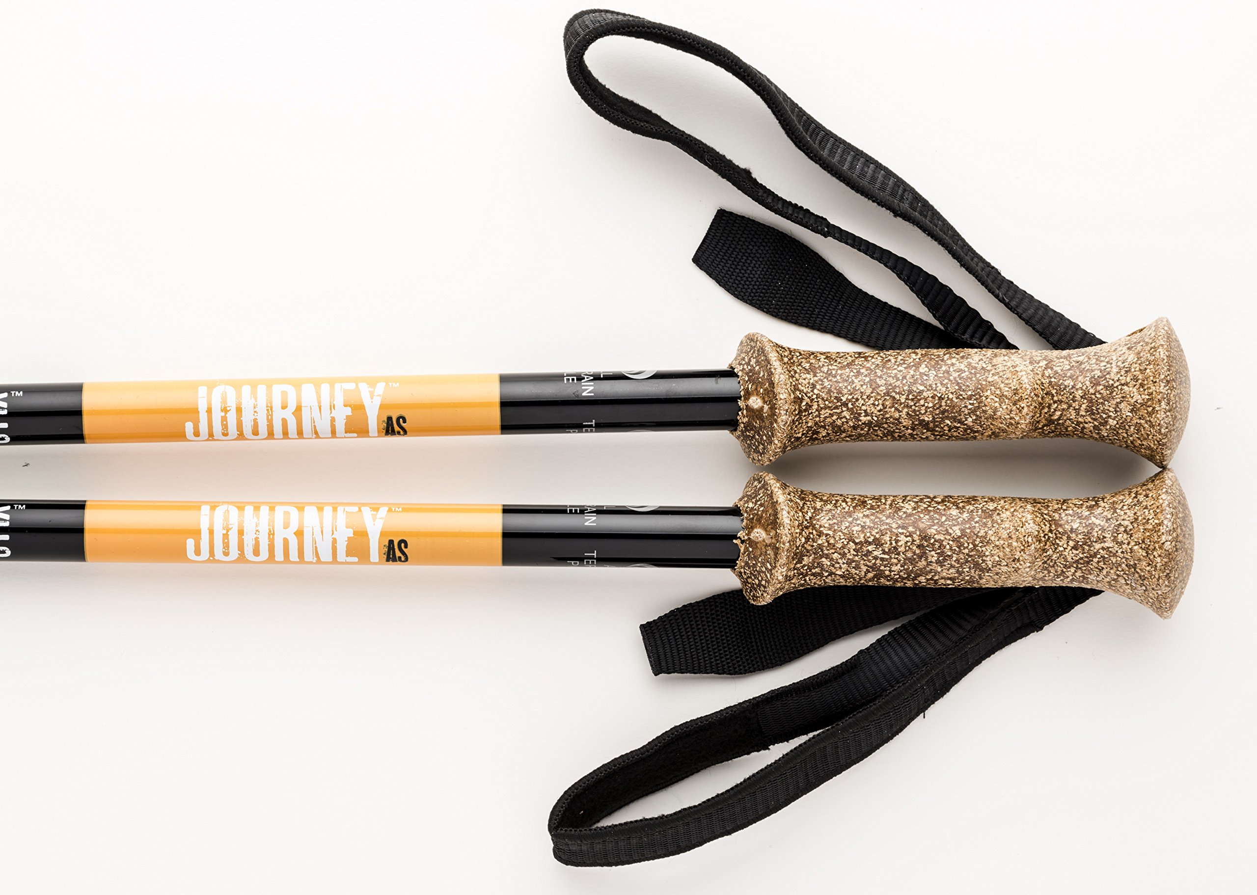 Pair of PaceMaker Stix Journey Anti Shock Trekking Poles for Walking and Hiking - Replaceable Tungsten Tips - Ultralight and Collapsible Sticks - for Exercise, Hiking and Backpacking