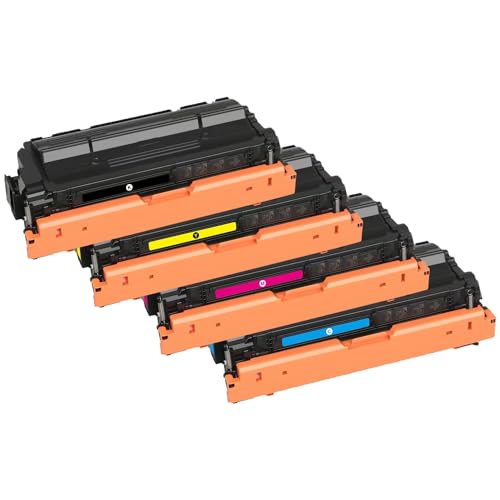 SAIDING W212A Remanufactured 4-Pack W2120A W2121A W2122A W2123A Toner Cartridge Replacement for M554dn M555 Flow MFP M578C M578Z Printer.