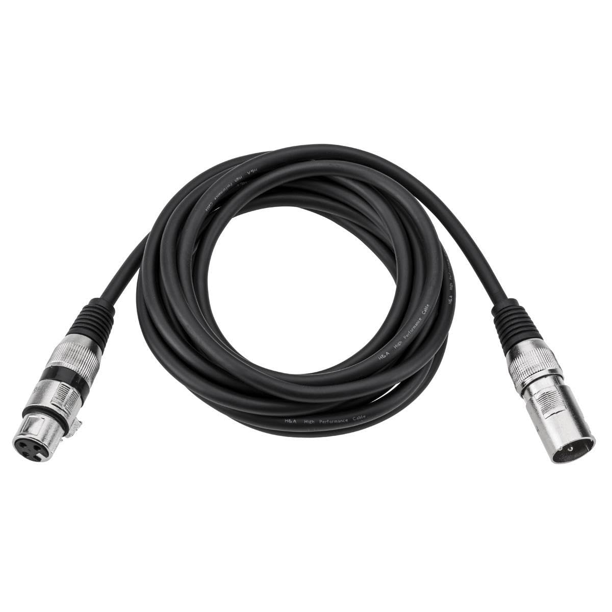 Shure SM58-LC Vocal Microphone with H&A Value Series XLR M to F Professional Microphone Cable - 10'