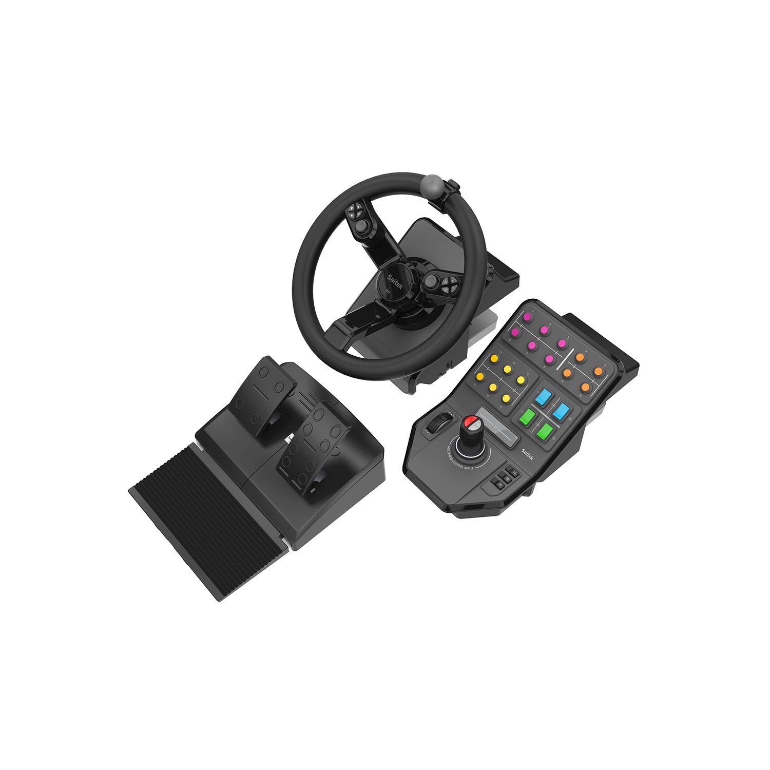 Saitek Farming Simulator Wheel, Pedals, & Vehicle Side Panel Bundle (SCB432160002/01/1)