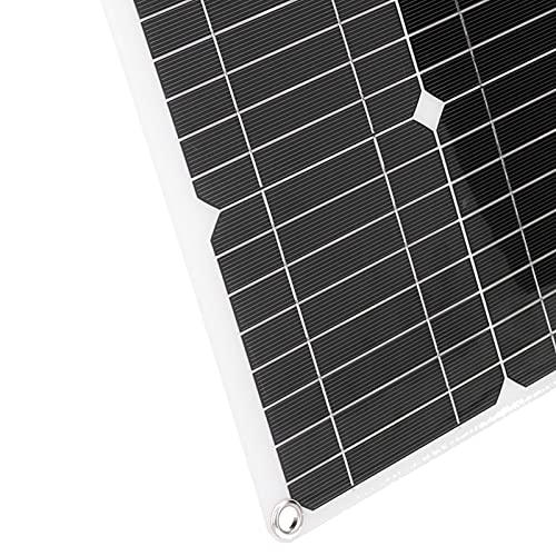 Solar Panel Kit Outdoor Charge Controller 40W 18V Photovoltaic Panel 20A Flexible 20A Controller Silicon with Power Bank Monocrystalline Module for Controller Rated Current