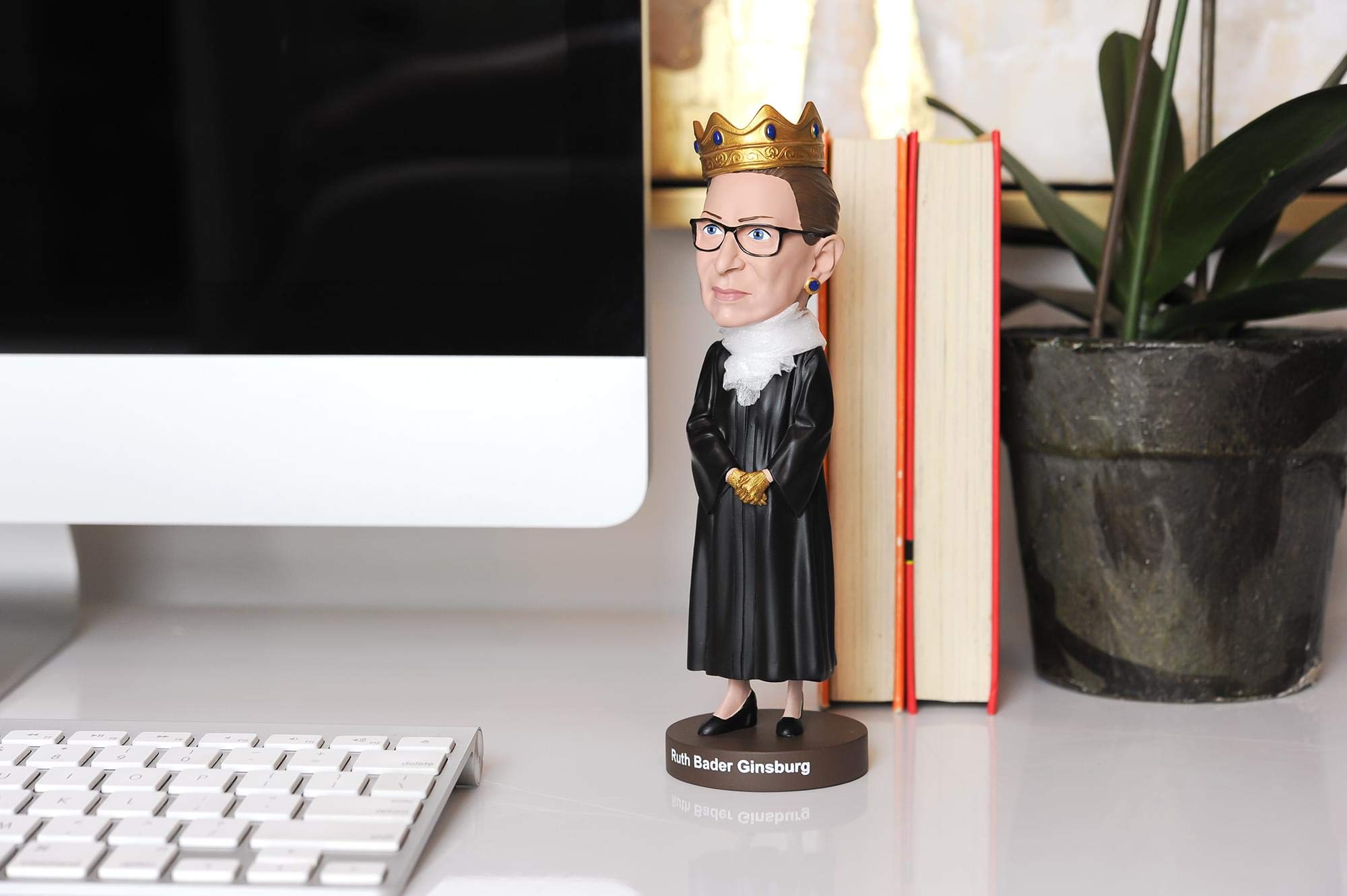 Royal Bobbles Ruth Bader Ginsburg (Notorious RBG) Bobblehead, Premium Polyresin Lifelike Figure, Unique Serial Number, Exquisite Detail