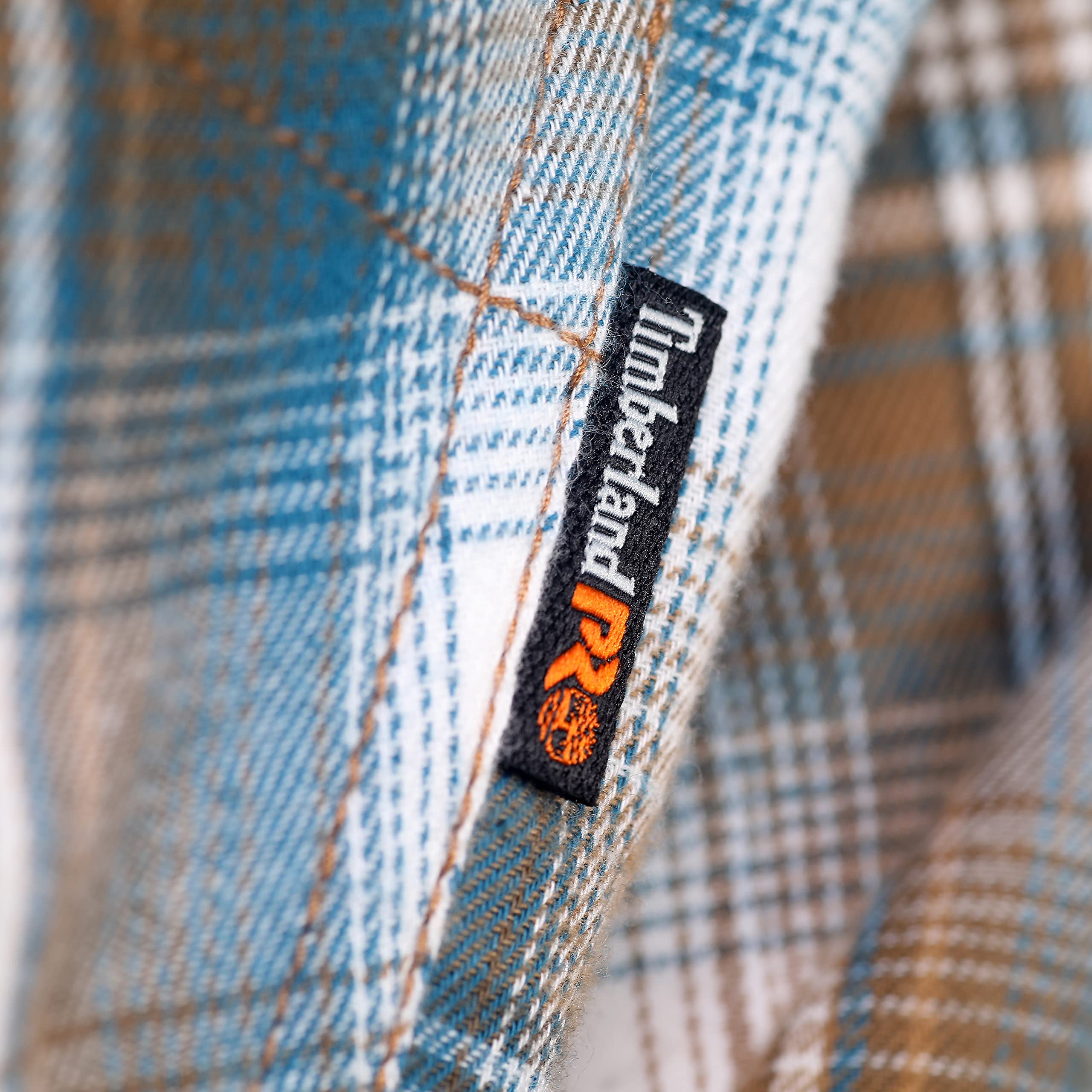 Timberland PRO Men's Size Woodfort Mid-Weight Flannel Work Shirt, Navy Buffalo Check, X-Large Tall