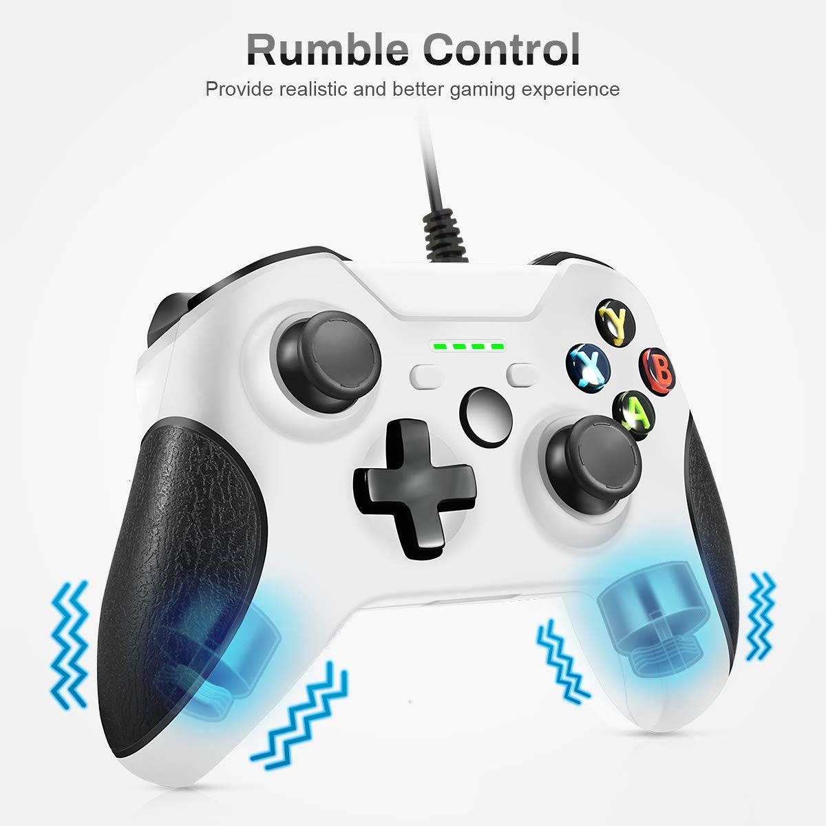 VOYEE Controller for Xbox One, Wired Enhanced Controller for Microsoft Xbox One/X/S/Elite (White) (Renewed)