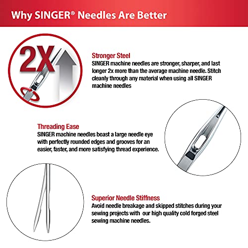 SINGER Universal Heavy Duty Machine Needles, 6-Pack
