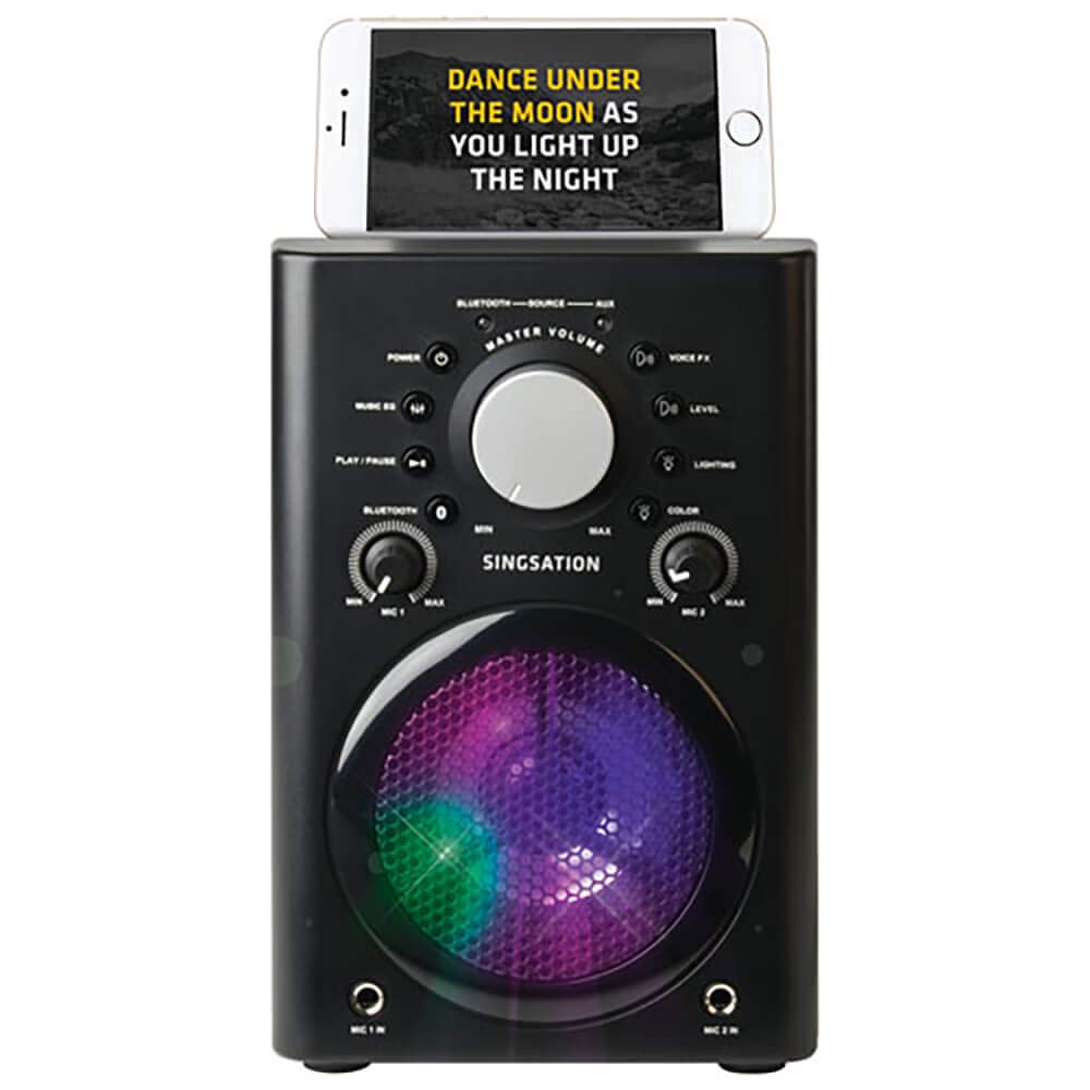 Singsation Karaoke Machine - Full Karaoke System for Adults or Kids, with Wireless Bluetooth Speaker and Microphone. Works with All Karaoke Apps via Smartphone or Tablet