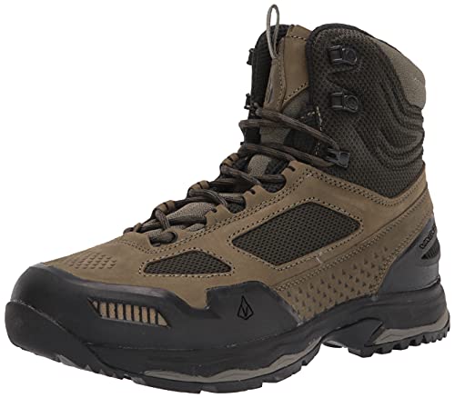 Vasque Men's Breeze at Mid Hiking Boot, Dusty Olive/Jet Black, 8