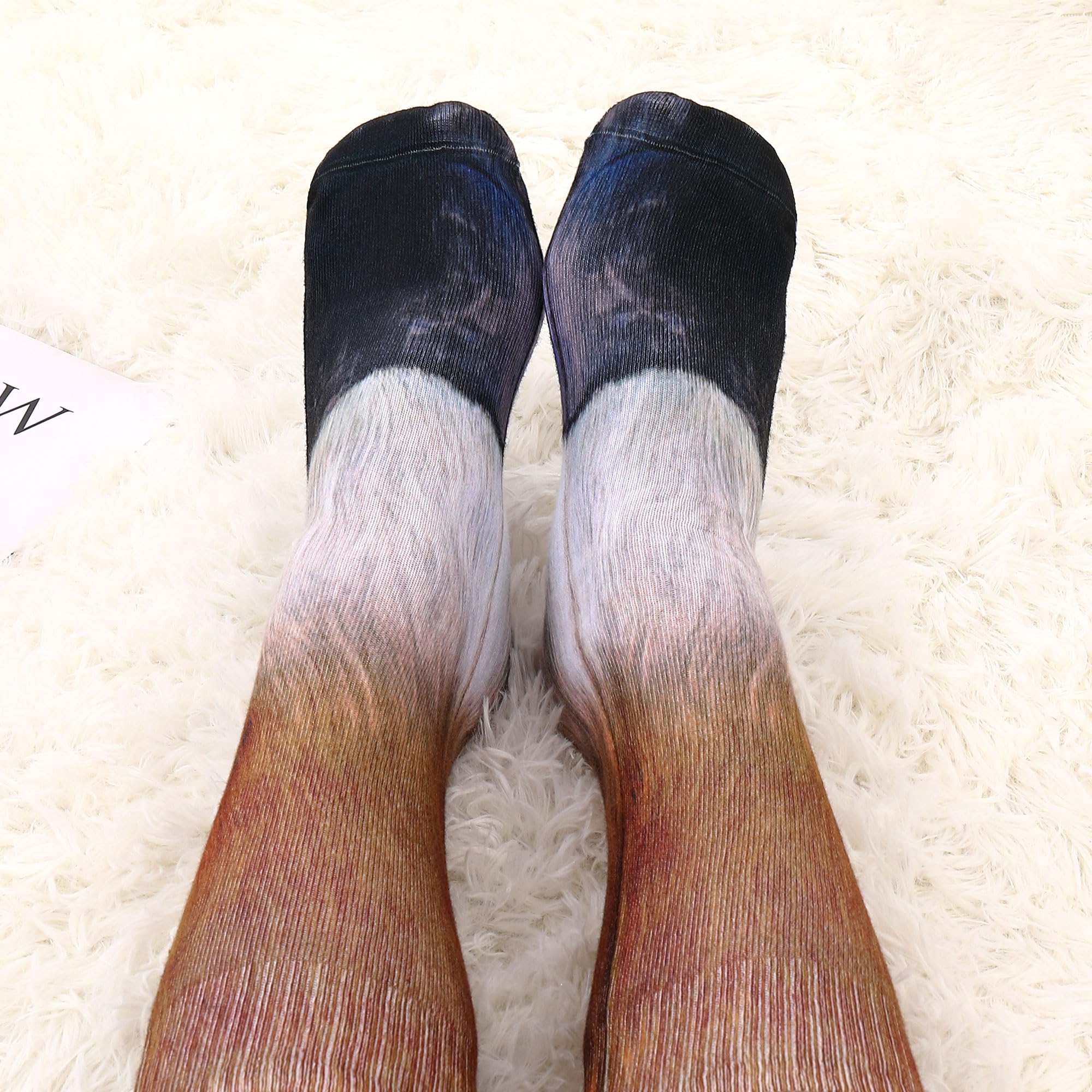 Tiaronics 3D Socks Unisex Adult Animal Paw Crew Socks - Sublimated Print (Horse)