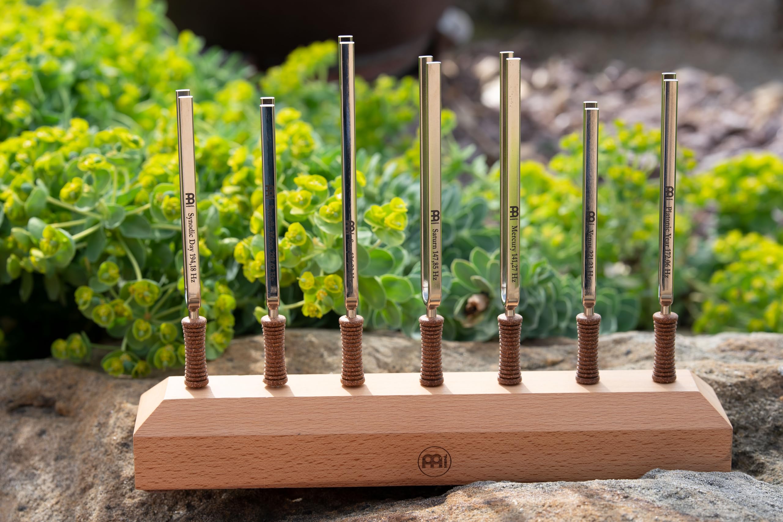 Standard Planetary Tuning Fork Holder (Holds 7 Pieces) β MADE IN EUROPE β For Meditation, Sound Healing and Yoga, Beech Wood