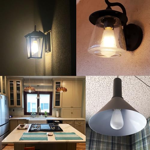Vintage LED Bulbs ST64 6W Equivalent 60W, 2700K Warm White 800lm Dimmable Brightness LED Light Bulbs with E26 Base and Frosted Glass Cover, Pack of 3 (2700K, 6W)