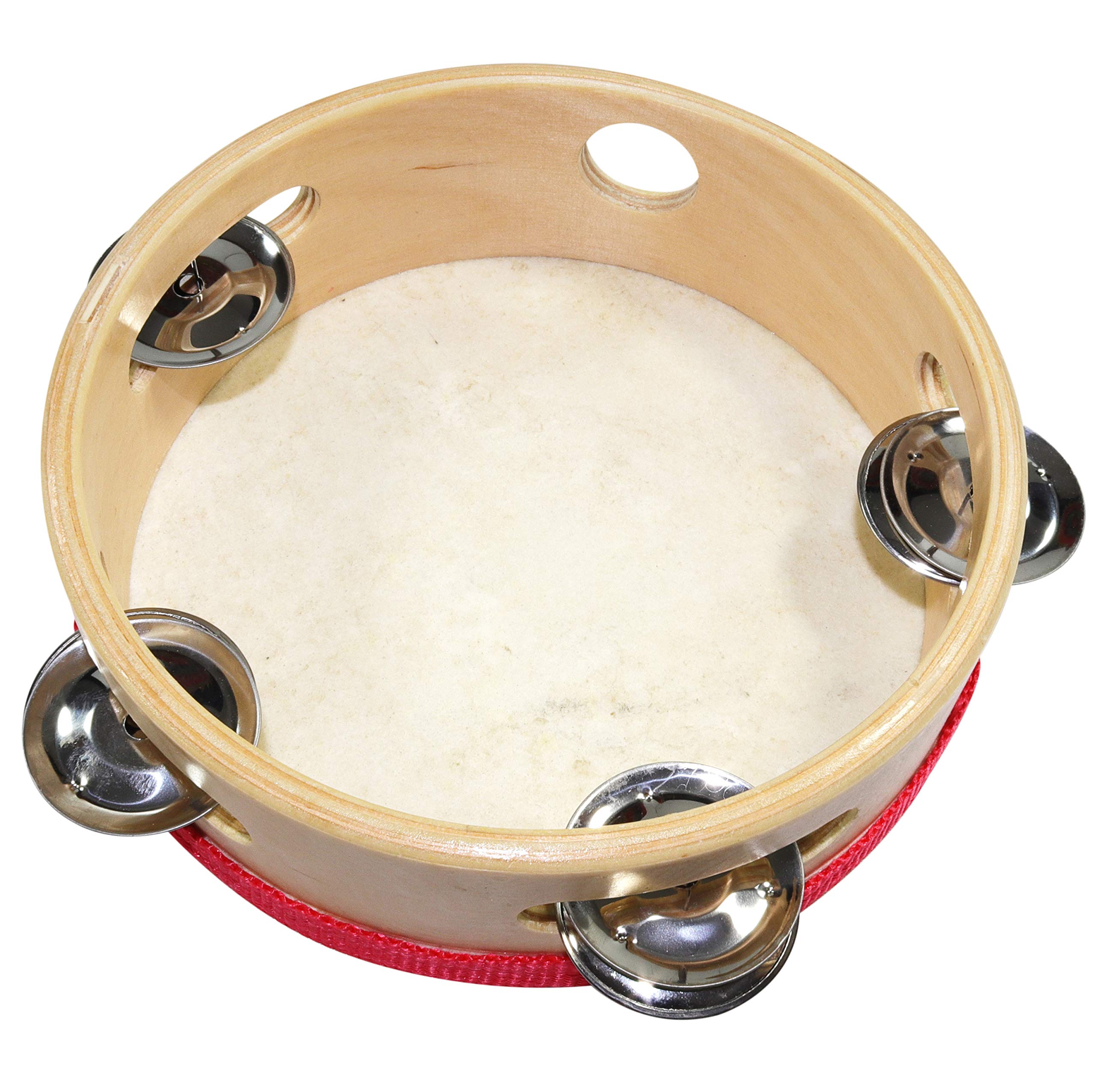 Tambourine for Kids 6 inch - Small Handheld Tambourine Drum Single Row Toy