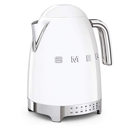 Smeg 50's Retro Style Aesthetic Variable Temperature Kettle, White