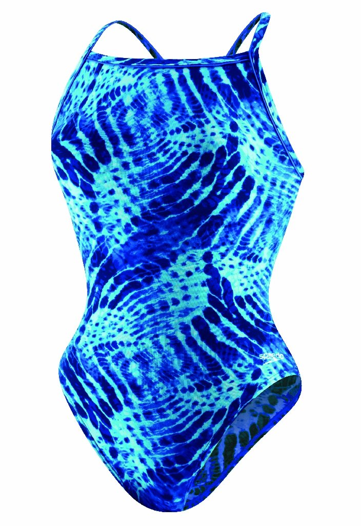 Speedo Endurance Toxic Tie Dye Flyback Adult,Blue,26