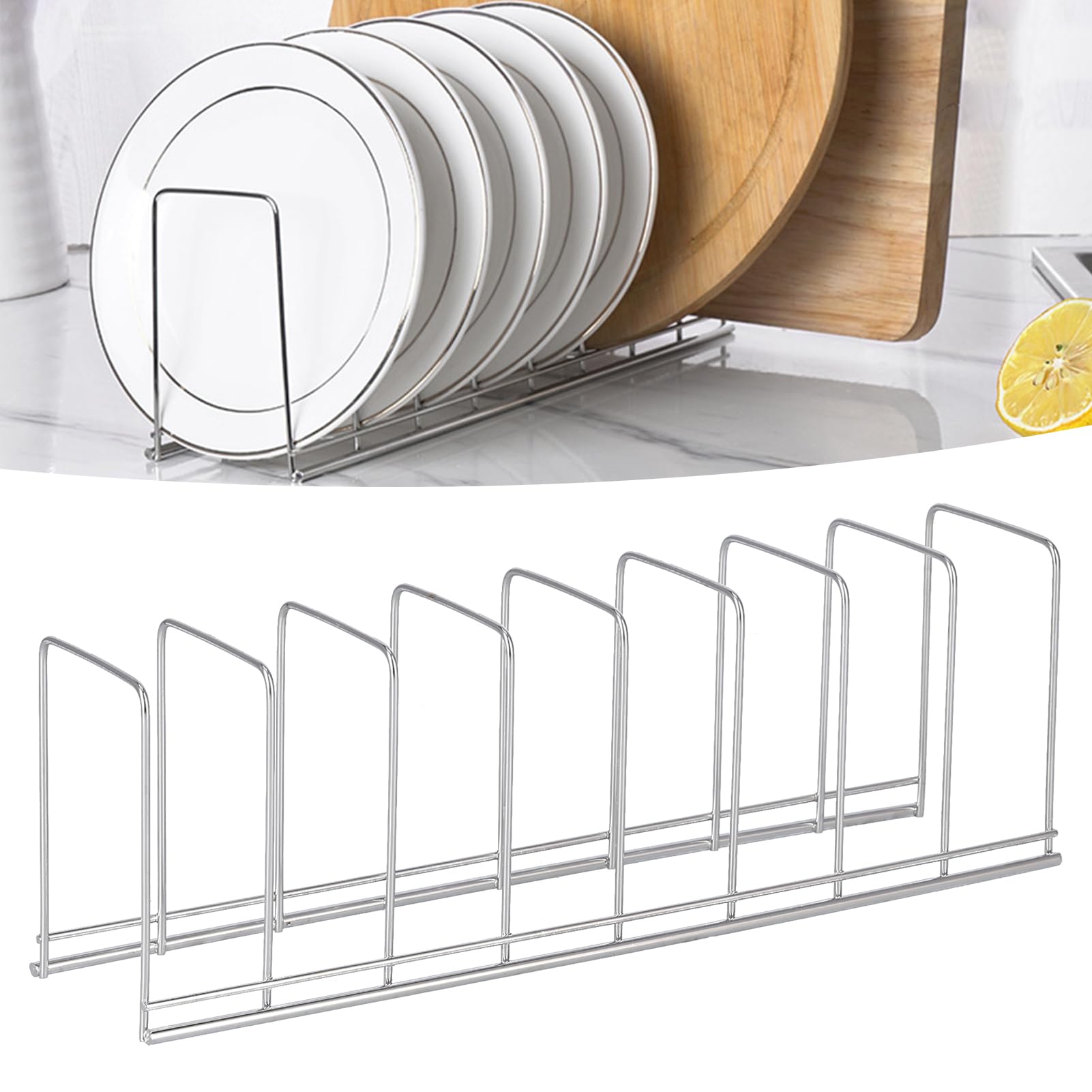 TITA-DONG Dish Drying Rack fro Kitchen Counter, Iron Dry Sink Drainer Holder, Kitchen Dish Stand Plate Rack Shelves, Lightweight Cabinet Storage Organizer for Dish, Plate, Bowl, Pot Lid, Pans