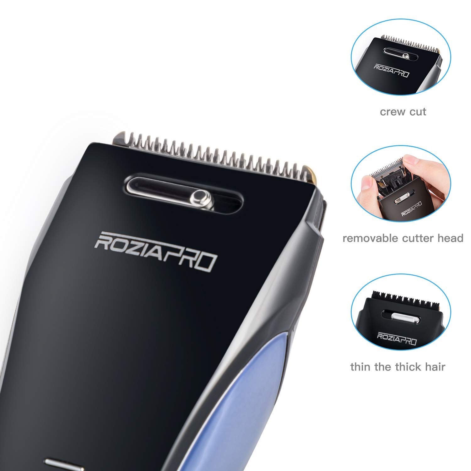 Roziapro Beard Trimmer for Men Cordless Hair Clipper Mustache Trimmer USB Rechargeable Home Hair Cutting Kit Precisely Fast Charging Low Noise