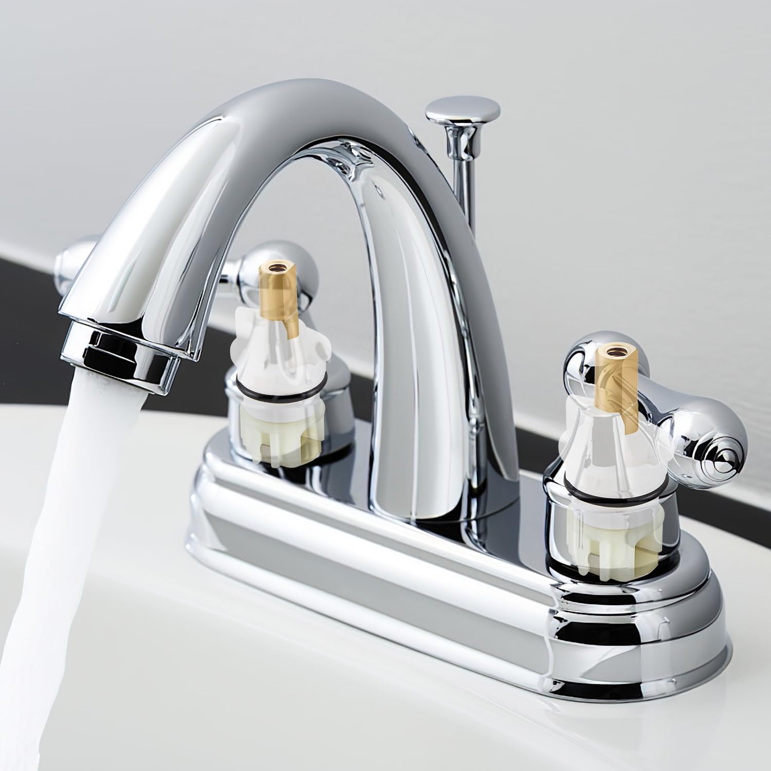 RP25513 Faucet Stem Assembly Replacement Kit For Two Handle Faucet Repair Kits, Includes RP4993 Seat and Spring(2 Pack)