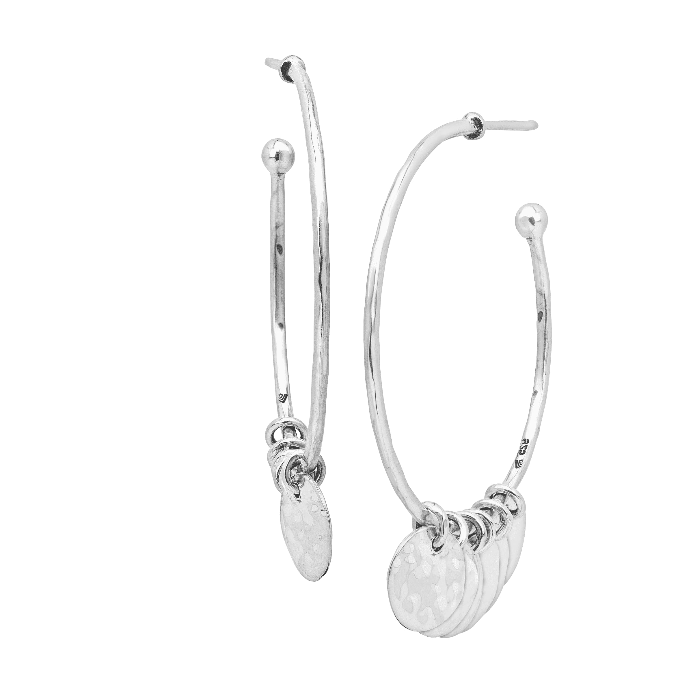 Silpada 'Snow in Summer' Dangle Hoop Earrings in Sterling Silver