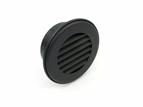 Thetford Thermovent 4 inch Ducted Heat Vent with Damper Black PN 94268