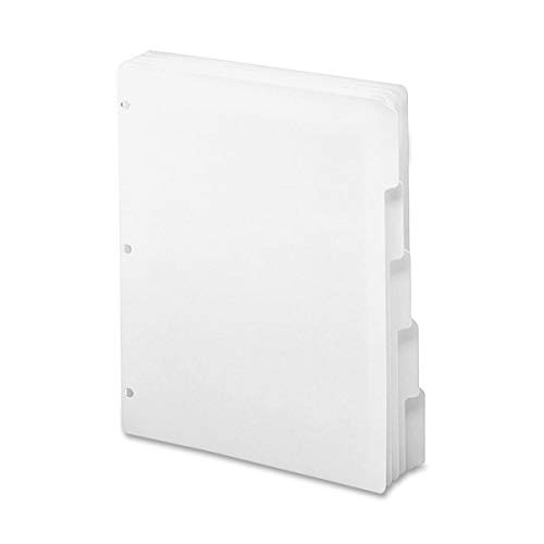SmeadĀ® 3-Ring Binder Index Dividers, 5-Tab, 11" x 8 1/2", White, Pack of 20 Sets