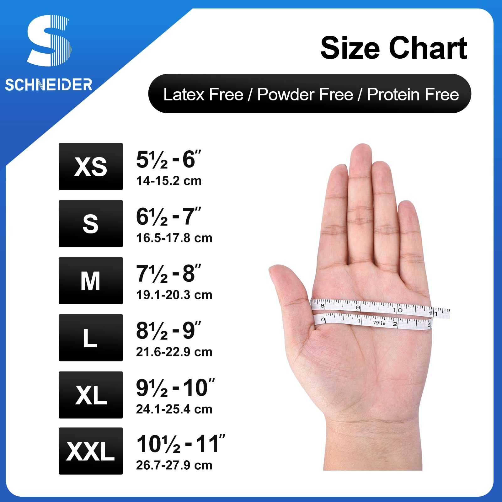 Schneider Nitrile Exam Gloves, Black, Medium, 1000-ct Case, 4-mil, Latex-Free, Powder-Free, Food-Safe (NBFK7102)
