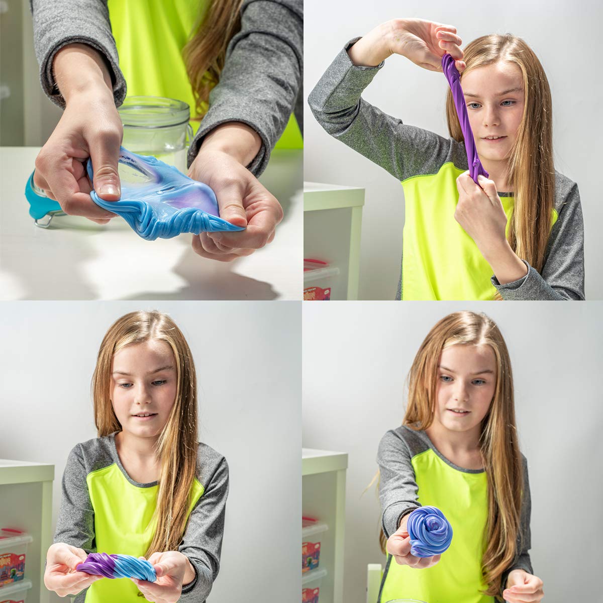 Squeeze Craft Color Changing Frudge Putty Heat Sensitive - 4 Pack Slime Putty - 2 Oz per Container - for Sensory and Tactile Stimulation, Event Prizes, Slime Parties, Educational Game, Fidget Toy
