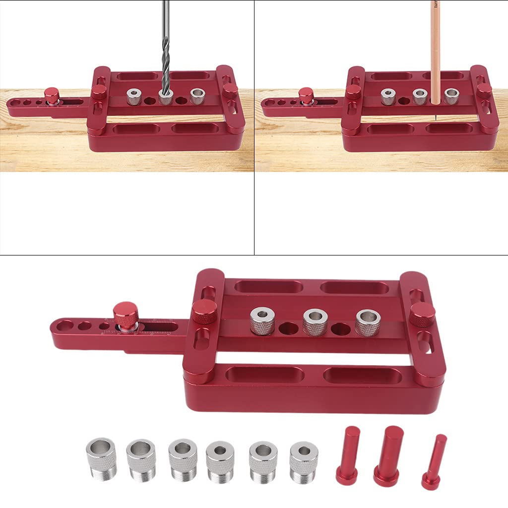 Self Centering Dowelling Jig For Metric Dowels 6/8/10mm Precise Drilling Jig Accessories Woodworking Three-in-one Tool Dowel Jig Kit Self Centering