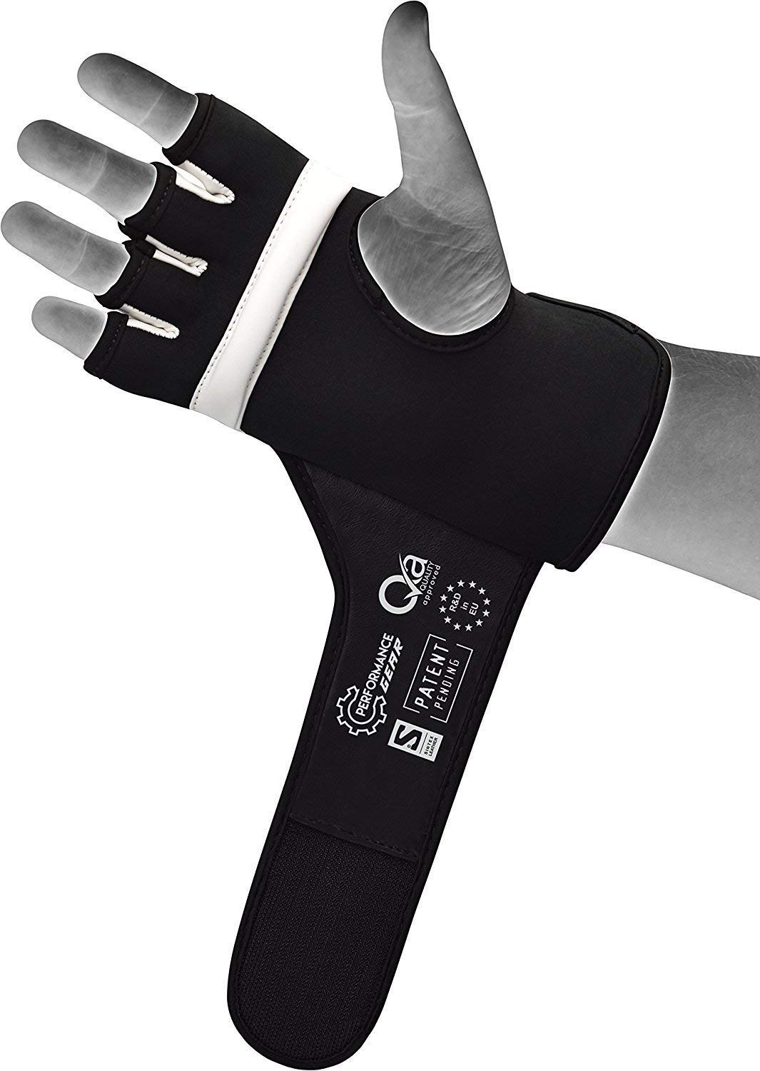 RDX Boxing Hand Wraps Inner Gloves for Punching – Maya Hide Leather Fist Protector Under Mitts - Great for MMA, Muay Thai, Martial Arts, Heavy Bag, Kickboxing, Multi-Purpose Training & Combat Sports