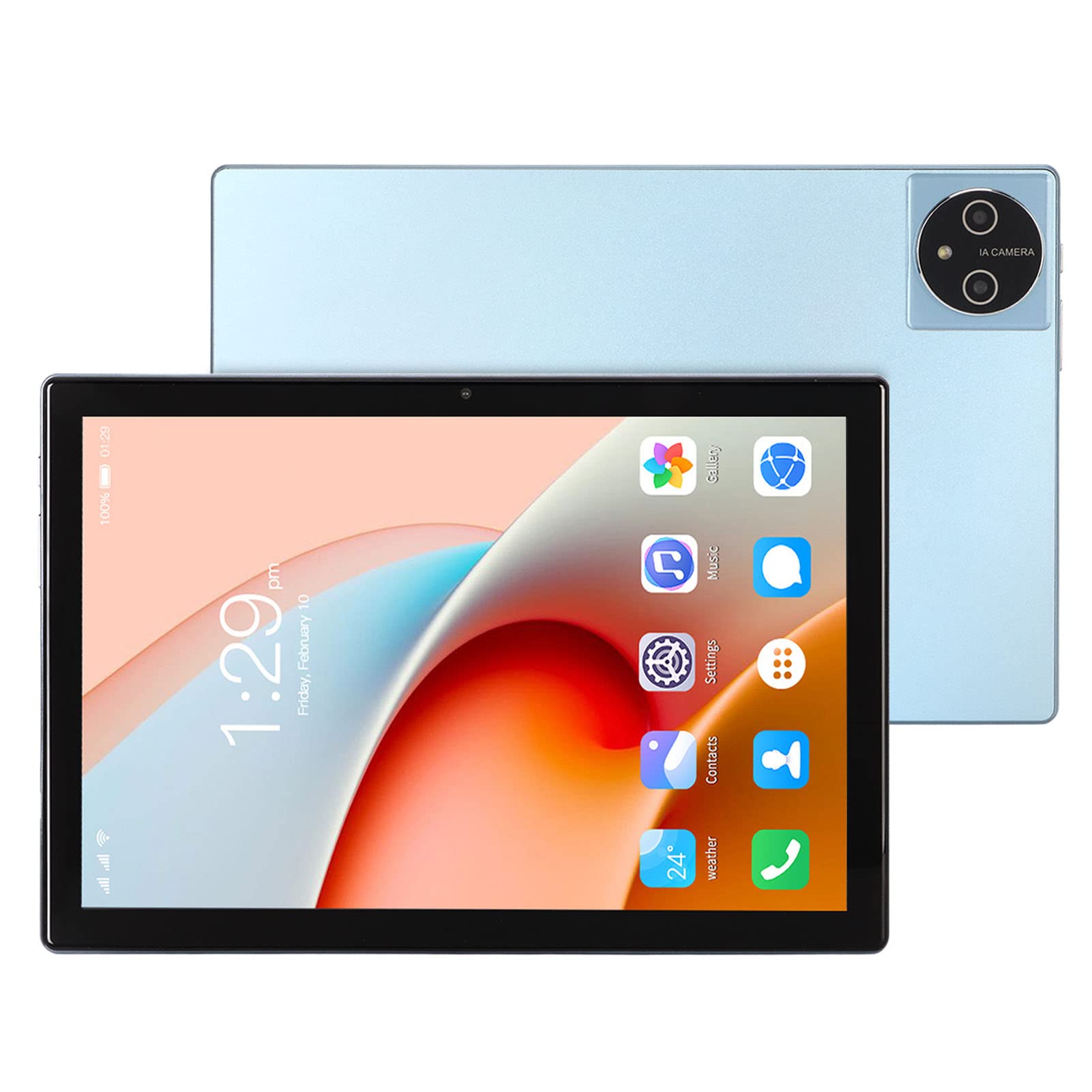 Zyyini Tablet PC, 5G WiFi 4G LTE 8GB RAM 256GB ROM 10.1 Inch FHD HD Tablet for Travel (US Plug)