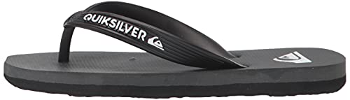 Quiksilver Boy's Molokai Kids Flip Flop Youth Sandal, Grey 1, 4 Big