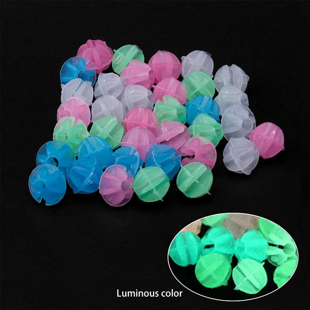 WENTS Children's Bicycle Accessories Bicycle Wheel Spoke Grain Luminous Plastic Clip - Spoke Clicker - Glow in The Dark - Pack of 72