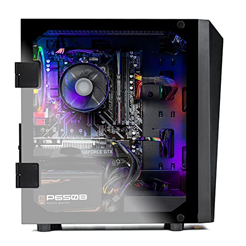 Skytech Gaming Skytech Blaze II Gaming PC Desktop – Intel Core i3 10100F 3.6 GHz, GTX 1650, 500GB SSD, 16G DDR4 3200, 600W Gold PSU, AC Wi-Fi, Windows 10 Home 64-bit